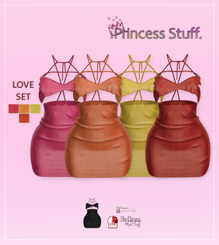 Second Life Marketplace - .Princess Stuff. [Dress Overwhelmed] [LOVE SET]